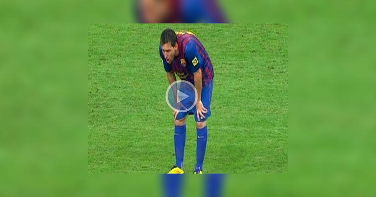 Video: Lionel Messi vomitó antes de anotarle al Real Madrid