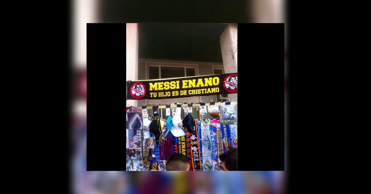 Hinchas del Real Madrid: Messi enano, tu hijo es de Cristiano