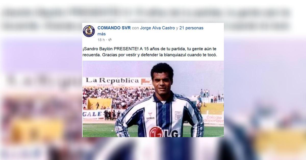 Alianza Lima recordó el fallecimiento de Sandro Baylón