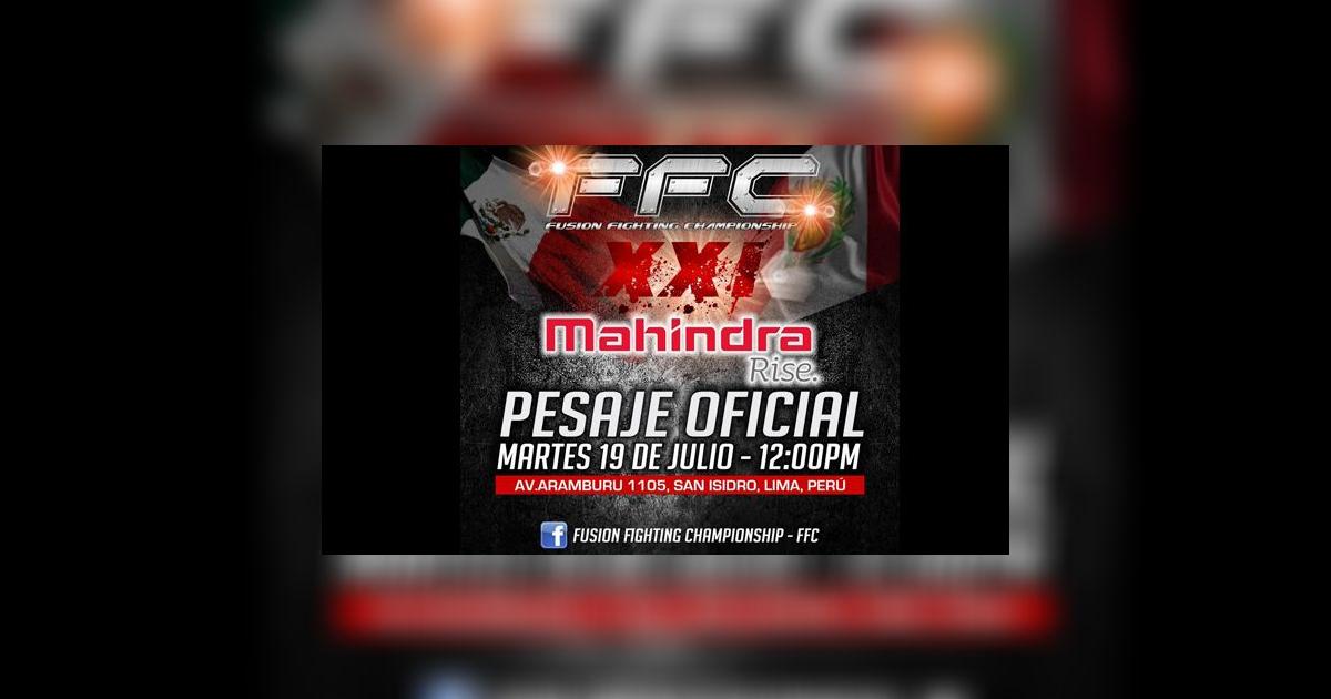 MMA: peleadores de México, Perú y Brasil en infartante torneo FFC XXI