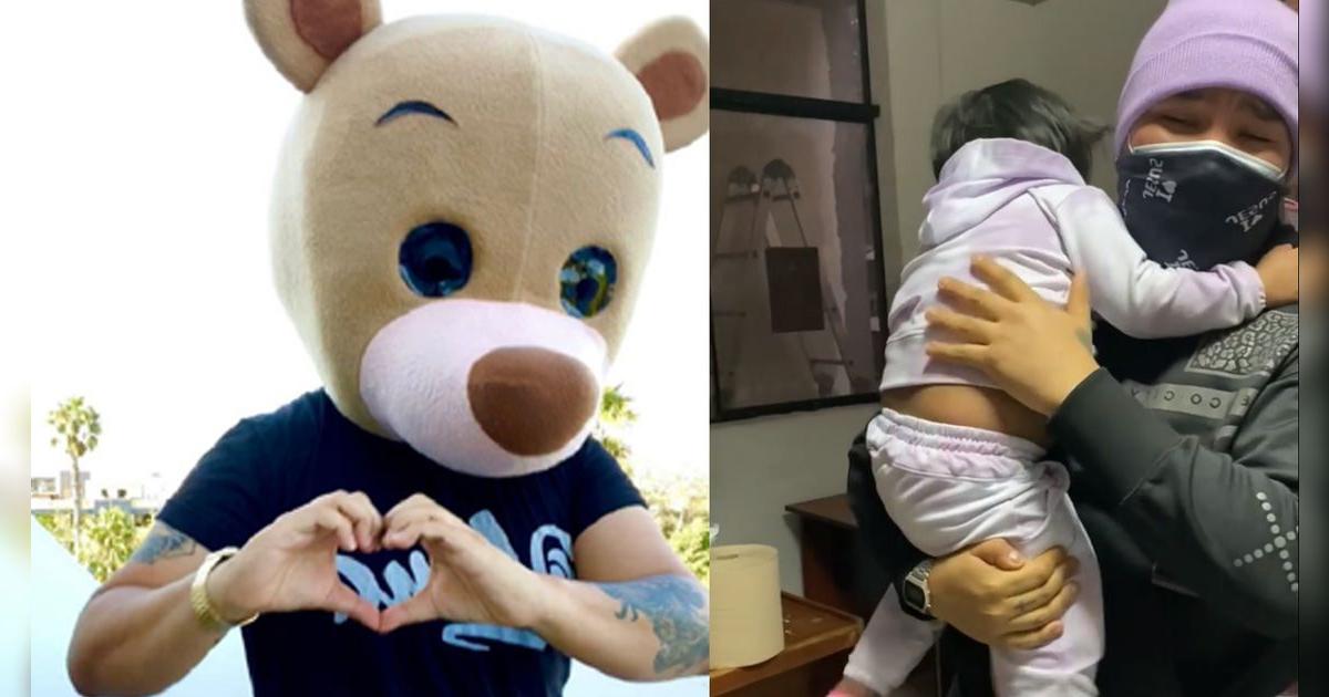Osito Lima mostró su rostro en un acto de ayuda a niña con síndrome de ...