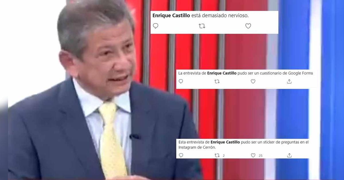 Cibernautas vuelven tendencia a Enrique Castillo por sus preguntas a Cerrón