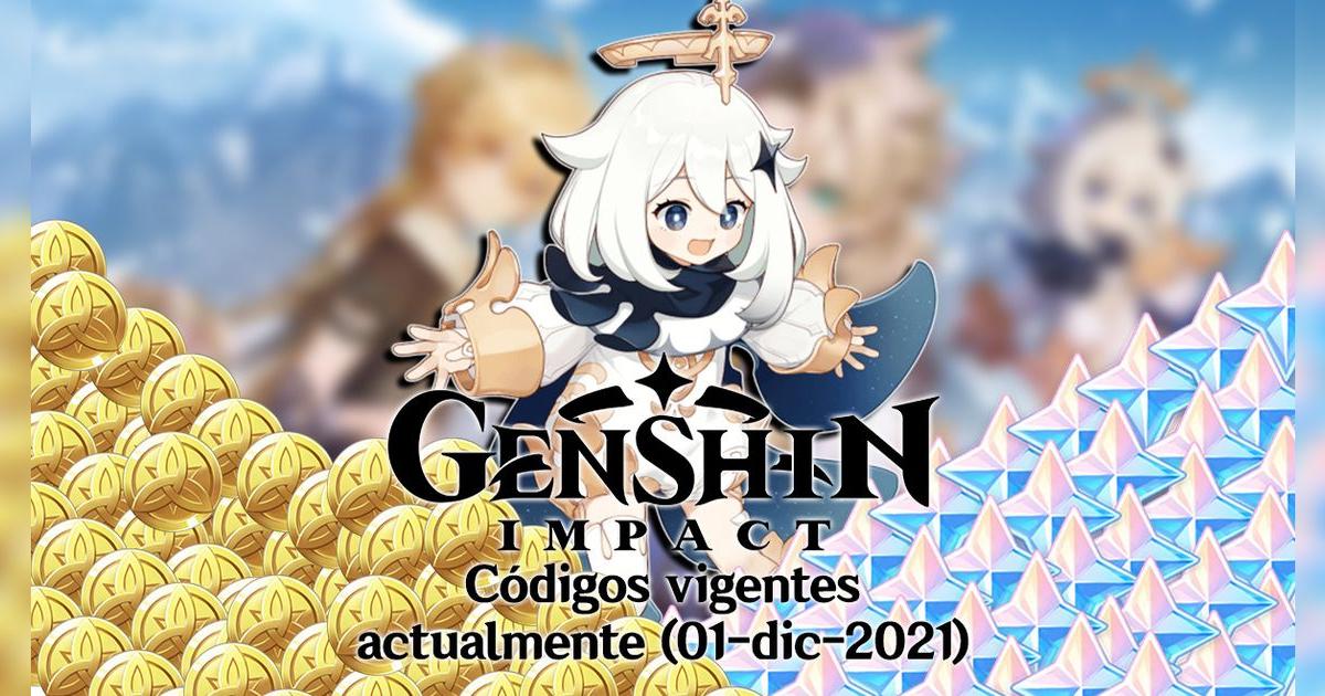Genshin Impact: códigos vigentes hasta la fecha - 1 diciembre 2021