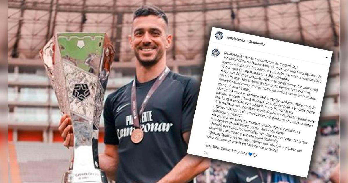 Jonathan Lacerda y su conmovedora despedida de Alianza Lima