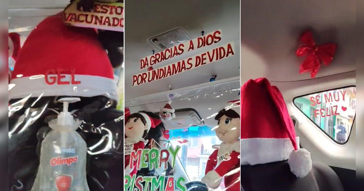 Viral: Conductor de Uber decora su auto por Navidad y deja reflexivo ...