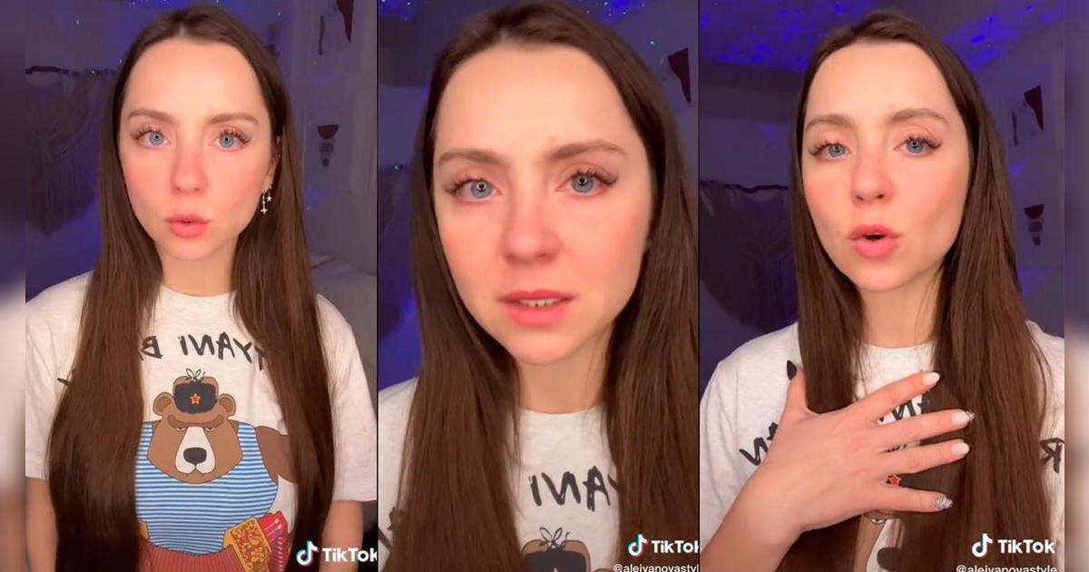 TikTok viral: Mira la reacción de influencer rusa luego de la invasión ...