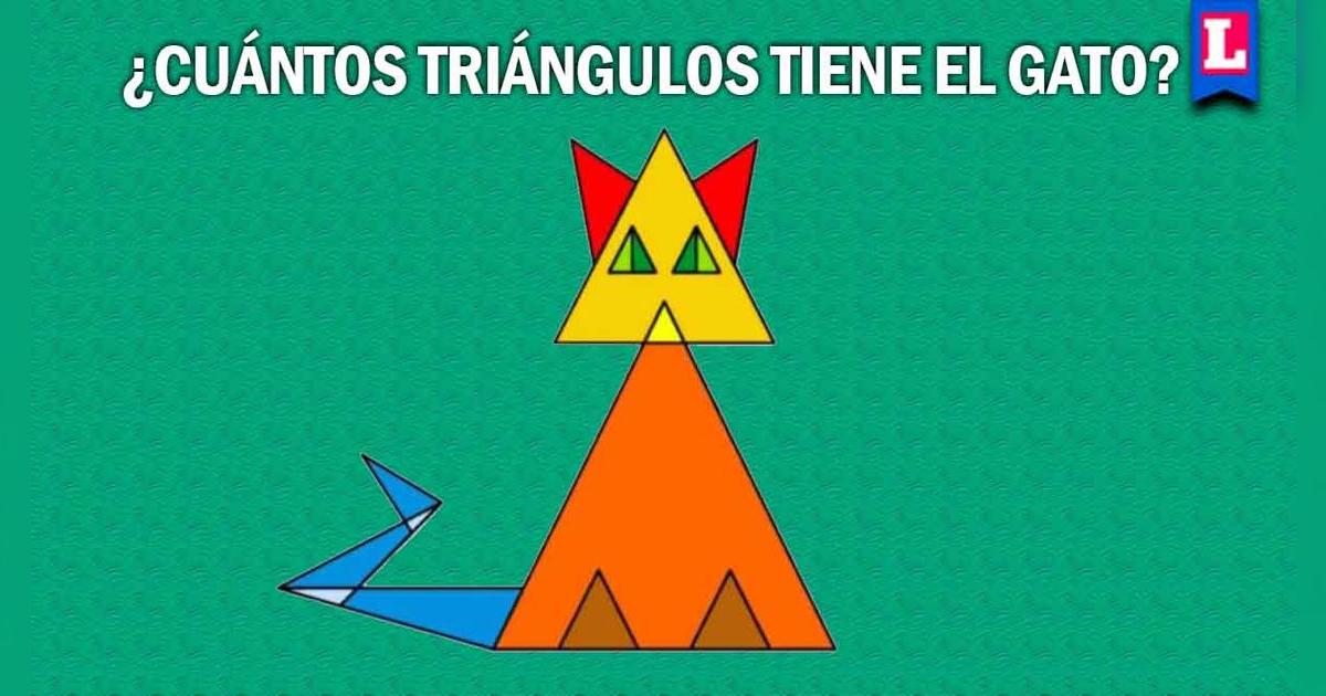 ¿Cuántos triángulos tiene el gato? Solo el 2% logró dar con la ...
