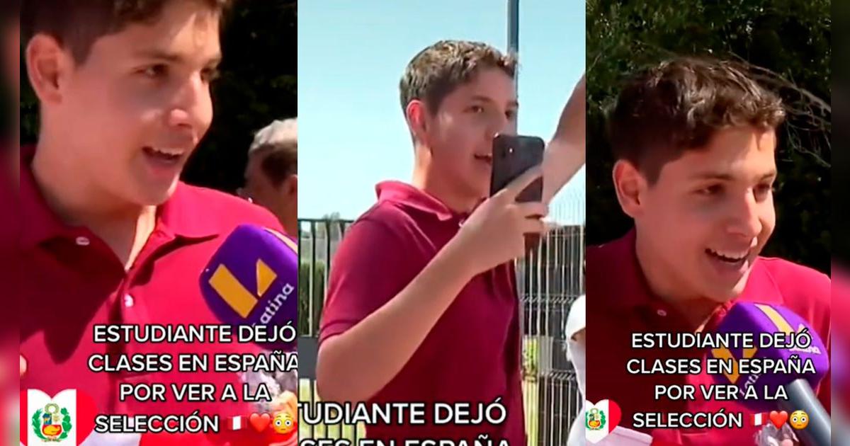 Estudiante peruano deja clases para ver entrenamiento de la selección ...