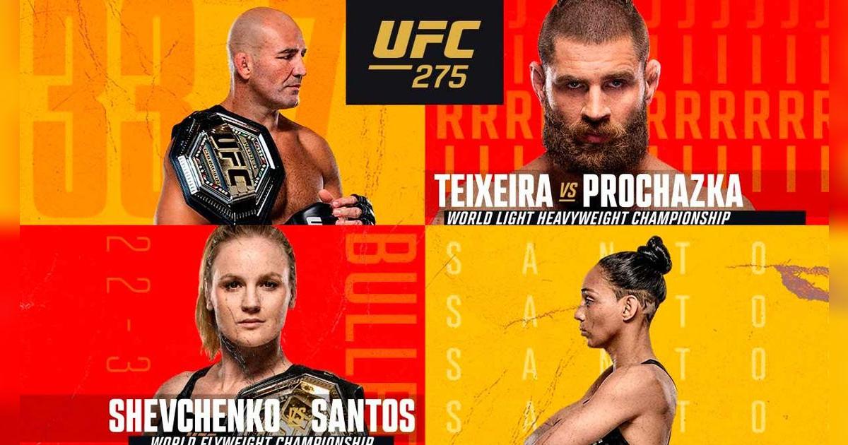 UFC 275 EN VIVO: revisa toda la cartelera, horario y canal de TV para ...