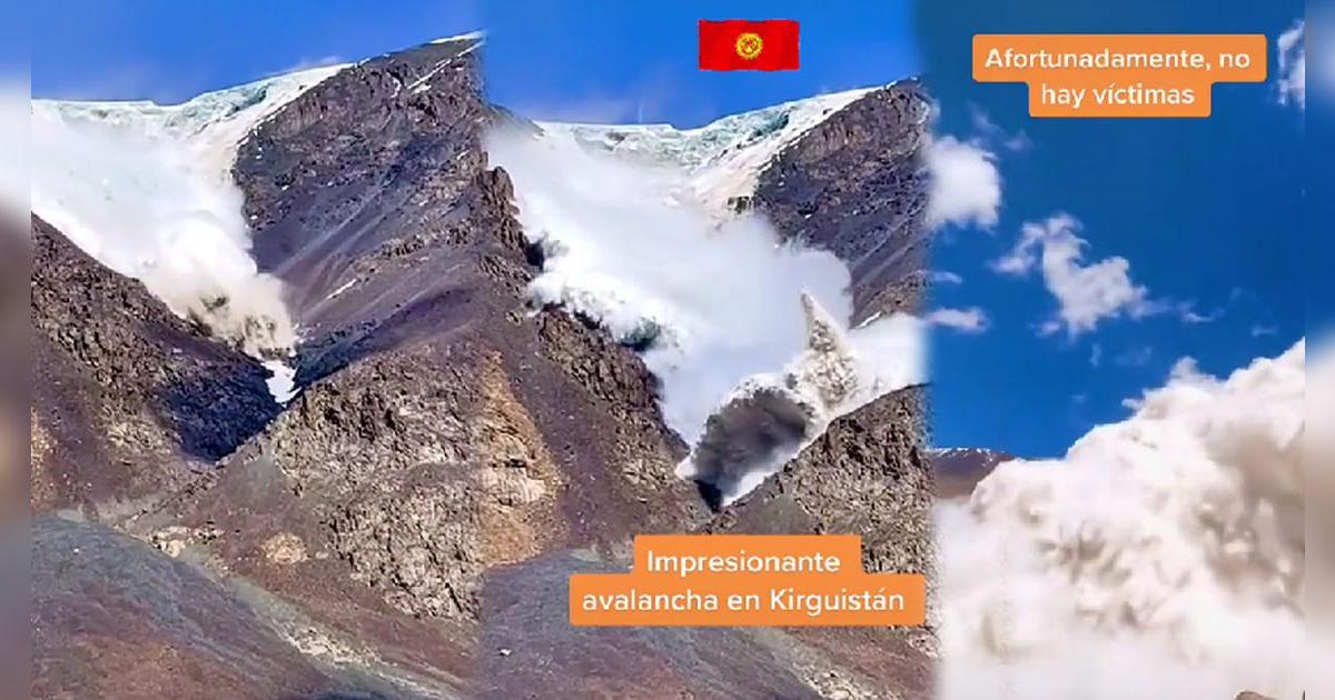 TikTok: ¡De terror! Joven graba momento preciso de una avalancha y queda atrapado