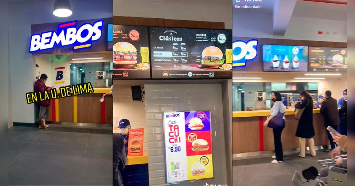 ¿Bembos tiene un local en la U. de Lima? Alumna enseña su "humilde carta"