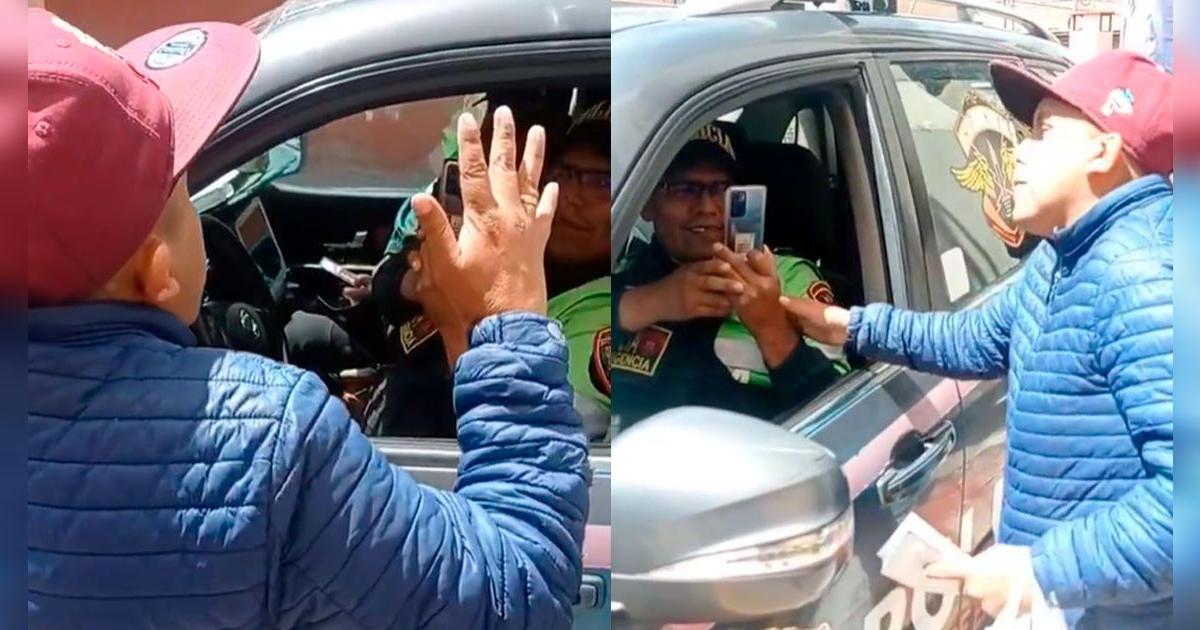 'Marcianito de la Risa' graba saludo a policía y luego le pide sencillo ...