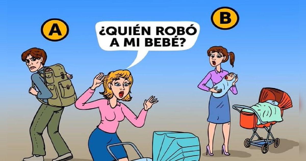 ¿Quién robó al bebé? Solo el 2 % logró descubrirlo en solo 8 segundos