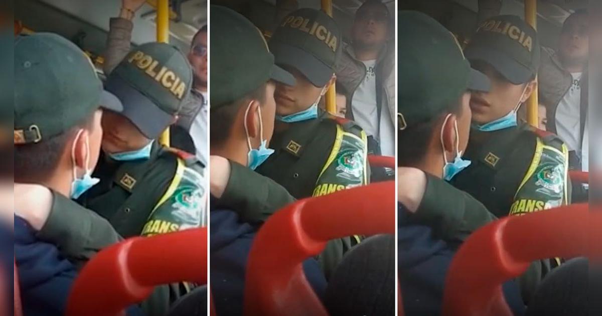 TikTok: captan a policías en momento romántico y bautizan escena como el "poli-amor"