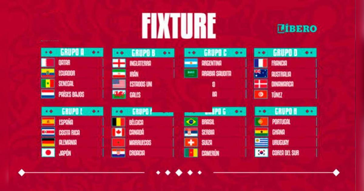 Mundial Qatar 2022 fixture completo: fechas y horario Latinoamérica | grupos actualizados