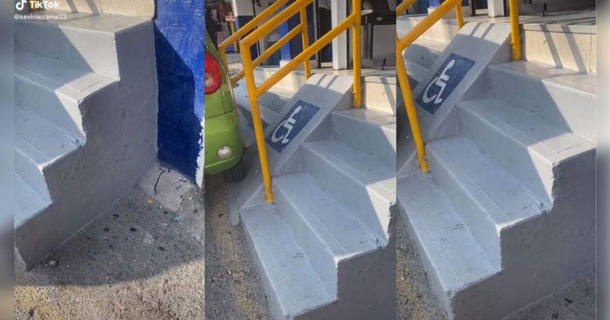 Albañil intenta construir rampa para personas con discapacidad y ...