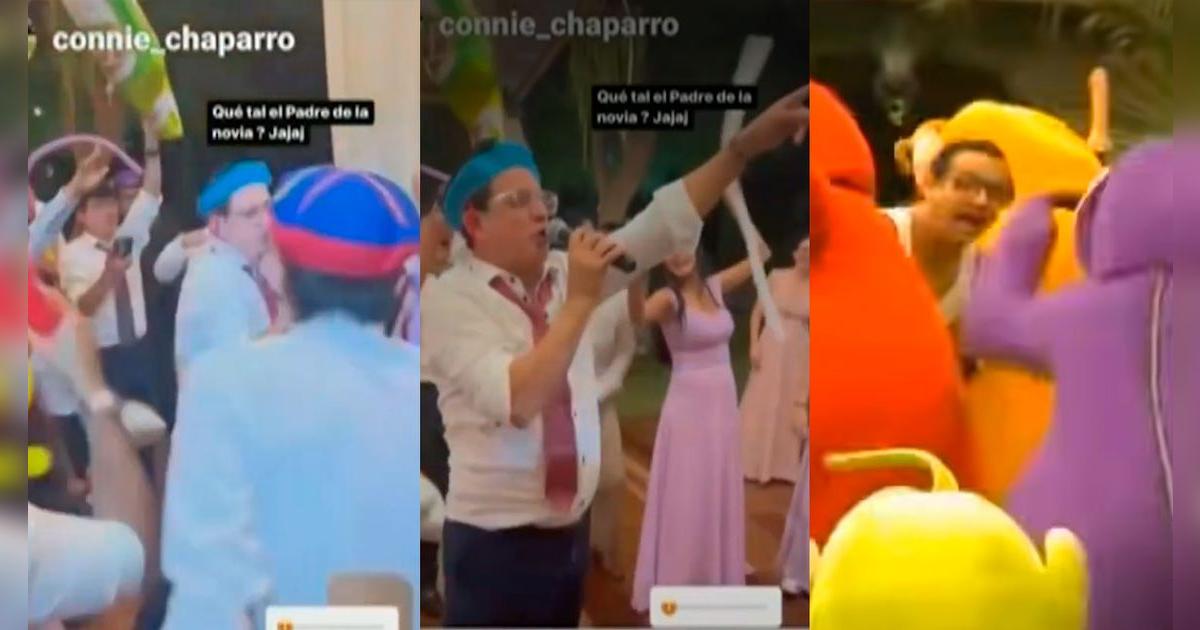 Sergio Galliani cantó 'El 5to teletubie' de Chabelos en matrimonio de ...