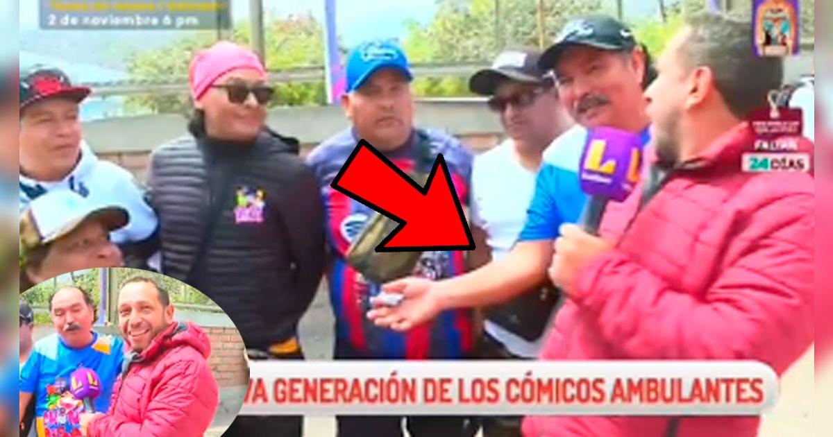 Periodista es 'sorprendido' en vivo por cómico ambulante: "Así llego yo, de sorpresa"