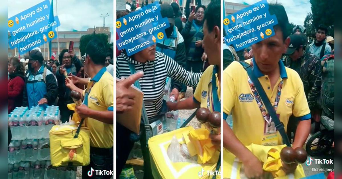 Heladero regala sus productos a manifestantes y su gesto se vuelve ...