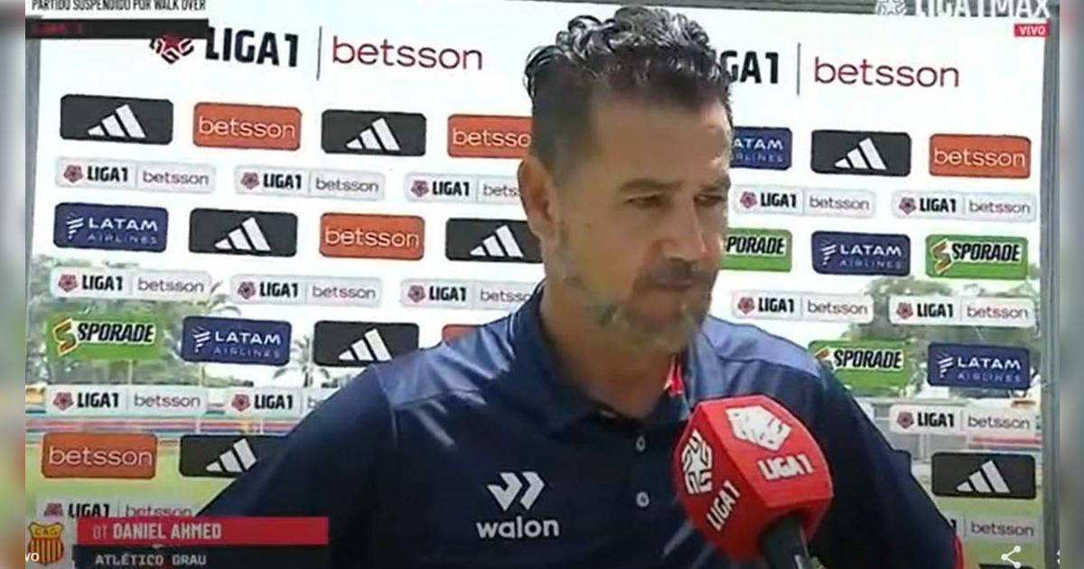 Daniel Ahmed, DT de Atlético Grau, tras vencer a Melgar por 'W.O ...