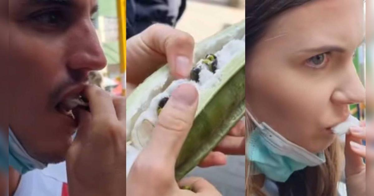 Extranjeros prueban pacay en Perú y tienen curiosa reacción: "No es lo ...