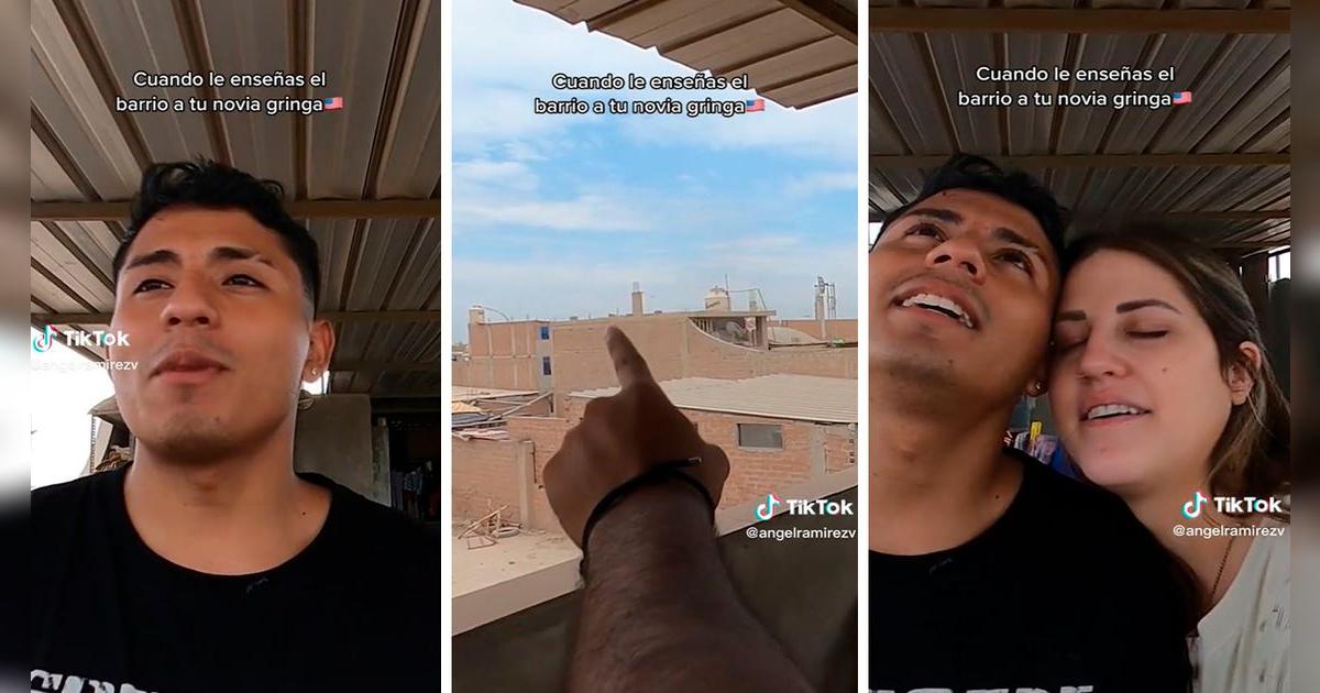 Le enseña a su 'novia gringa' como es su barrio y sucede lo inesperado ...
