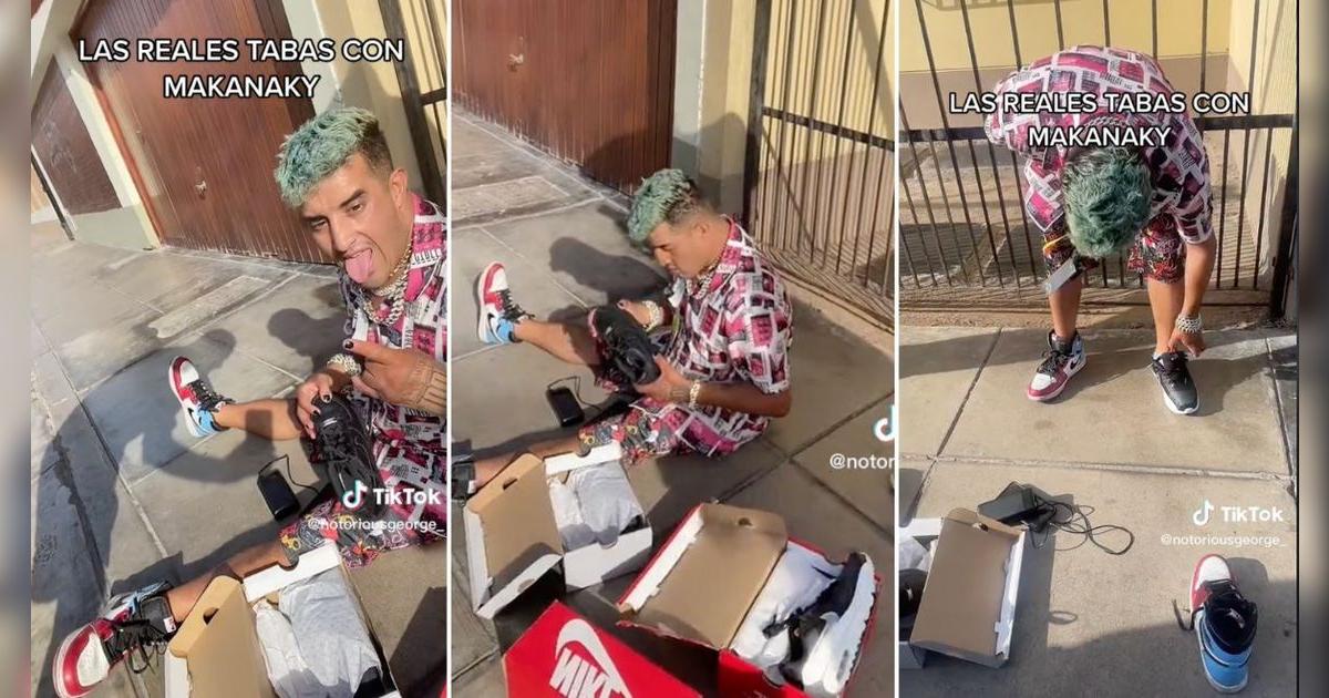 Makanaky se luce con lujosa marca de zapatillas luego de ser estafado ...