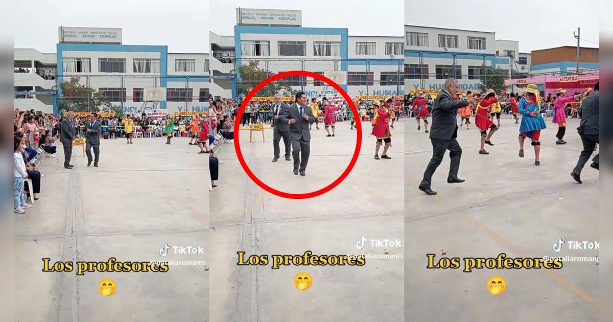 Profesores no se contienen y se unen a sus alumnos para bailar por Día de las Madres: "Contrólense"