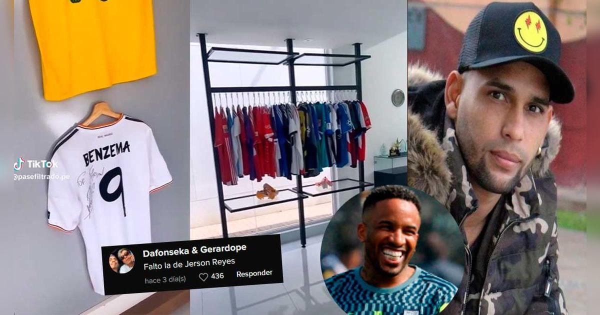 Farfán muestra colección de camisetas y lo trolean: "Faltó la de Jerson ...