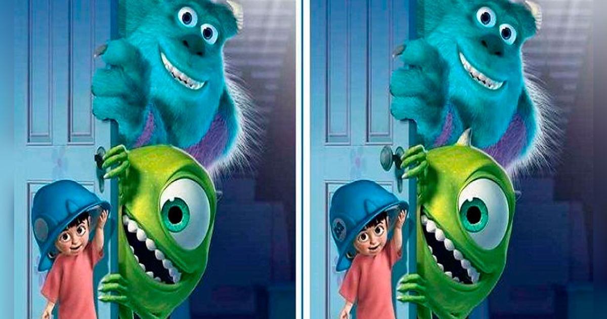 ¿Ves las 3 diferencias de Monsters, Inc? Tienes 7 segundos para vencer ...