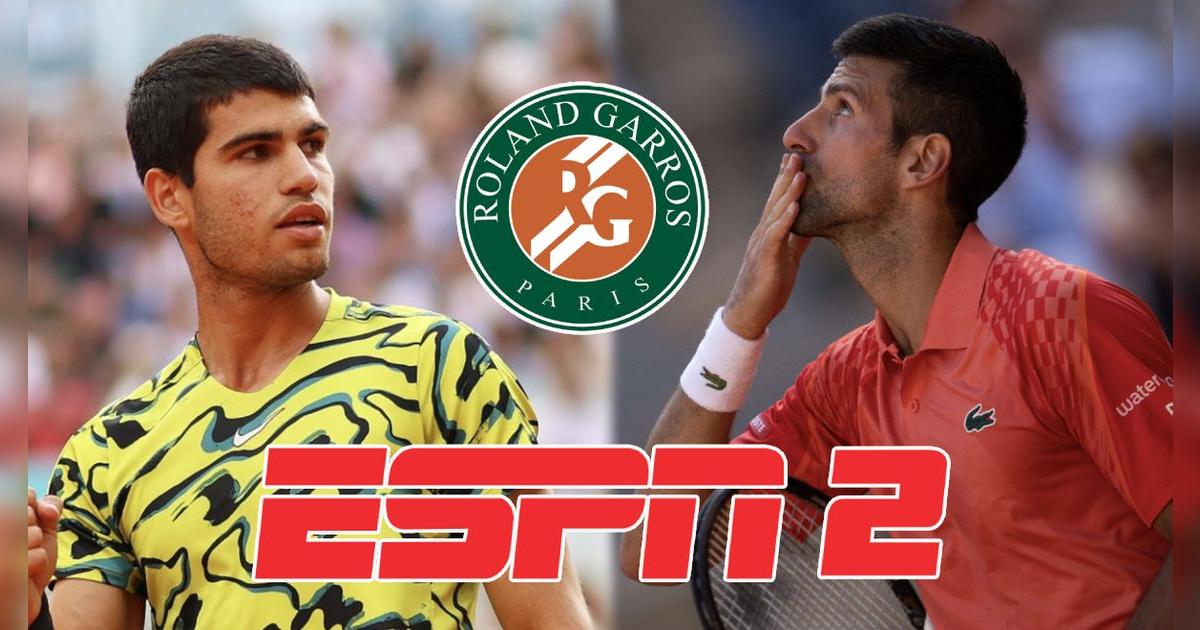 ESPN 2 EN VIVO, ver Alcaraz vs. Djokovic ONLINE por la semifinal del Roland Garros