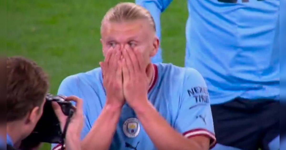 ¡Tenía emociones! Las lágrimas de Erling Haaland tras ganar la ...