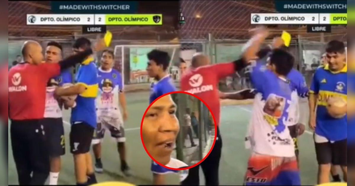Pichanguero le falta el respeto al árbitro, le mete un 'manazo' y ...