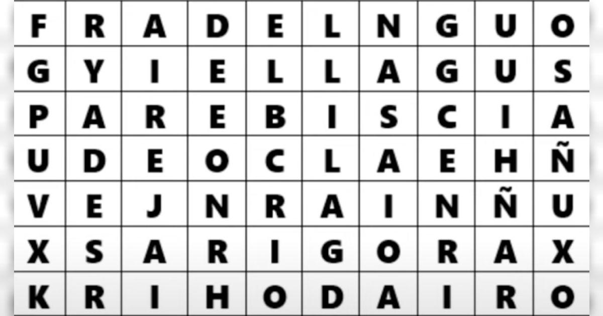 ¿Lograrás encontrar 'Francia' en esta sopa de letras visual en 8 segundos?