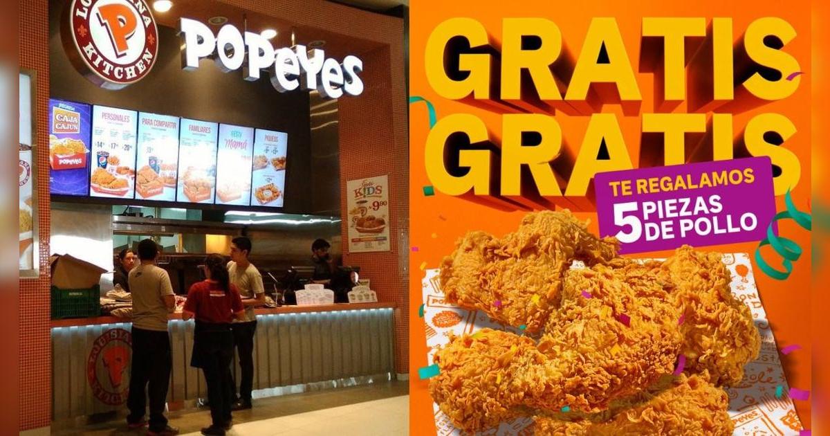 Popeyes dará piezas de pollo gratis: conoce qué locura debes hacer para ...
