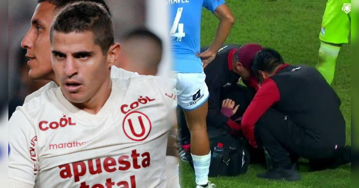 Universitario vs Sport Boys Aldo Corzo termino mareado tras un fuerte golpe