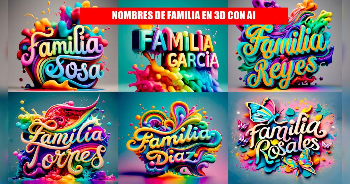IDEOGRAM IA: Descarga el apellido de tu familia personalizado en 3D con ...