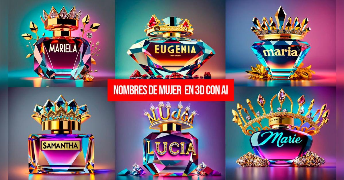 [Ideogram GRATIS] Nombres personalizados de mujer en 3D con diseño de lujosos perfumes ...