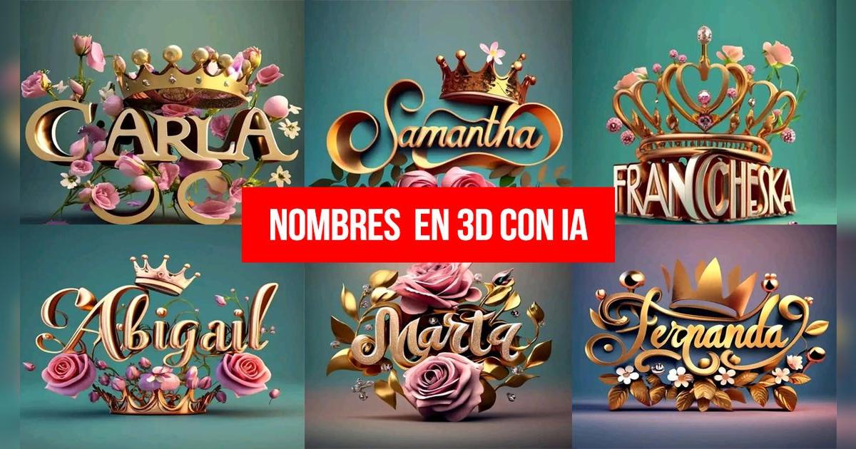 [ Ideogram AI] Descarga nombres personalizados de mujer con diseño de coronas en 3D ...