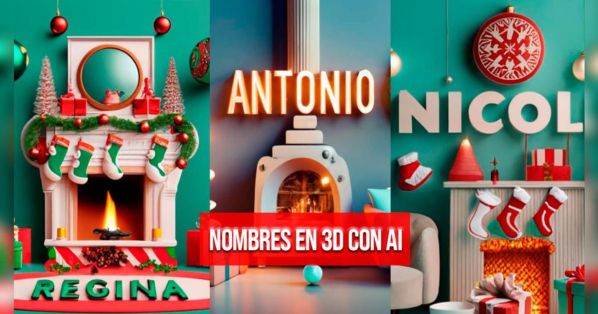 [Ideogram AI] Descarga GRATIS tu nombre personalizado en 3D con diseño navideño | Inteligencia ...