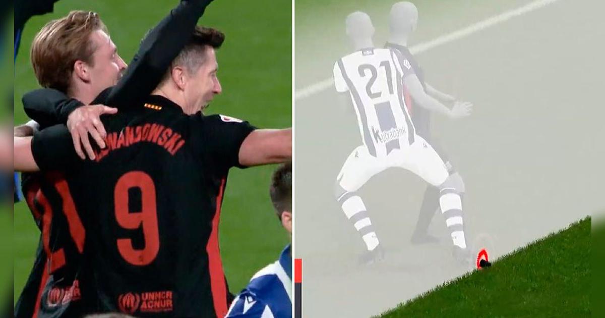 Barcelona vs Real Sociedad: GOL anulado a Robert Lewandowski que el VAR ...