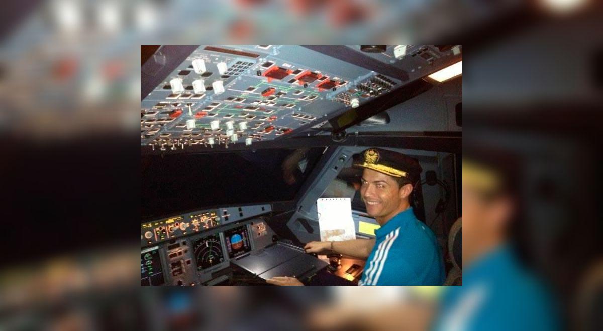 Cristiano Ronaldo piloteó el avión que llevó al Real Madrid a La Coruña