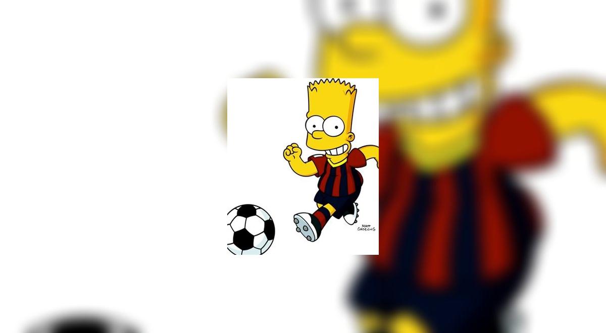 Bart Simpson se luce con la camiseta del FC Barcelona