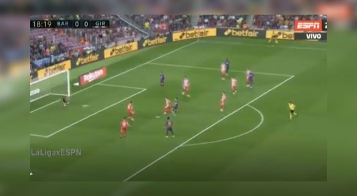 Barcelona vs Girona: Lionel Messi aprovechó pase de Vidal y puso el 1-0 ...