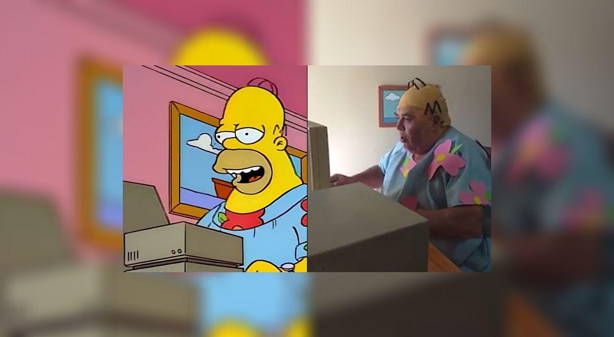 TikTok: hombre imita a la perfección el trabajo desde casa de Homero ...