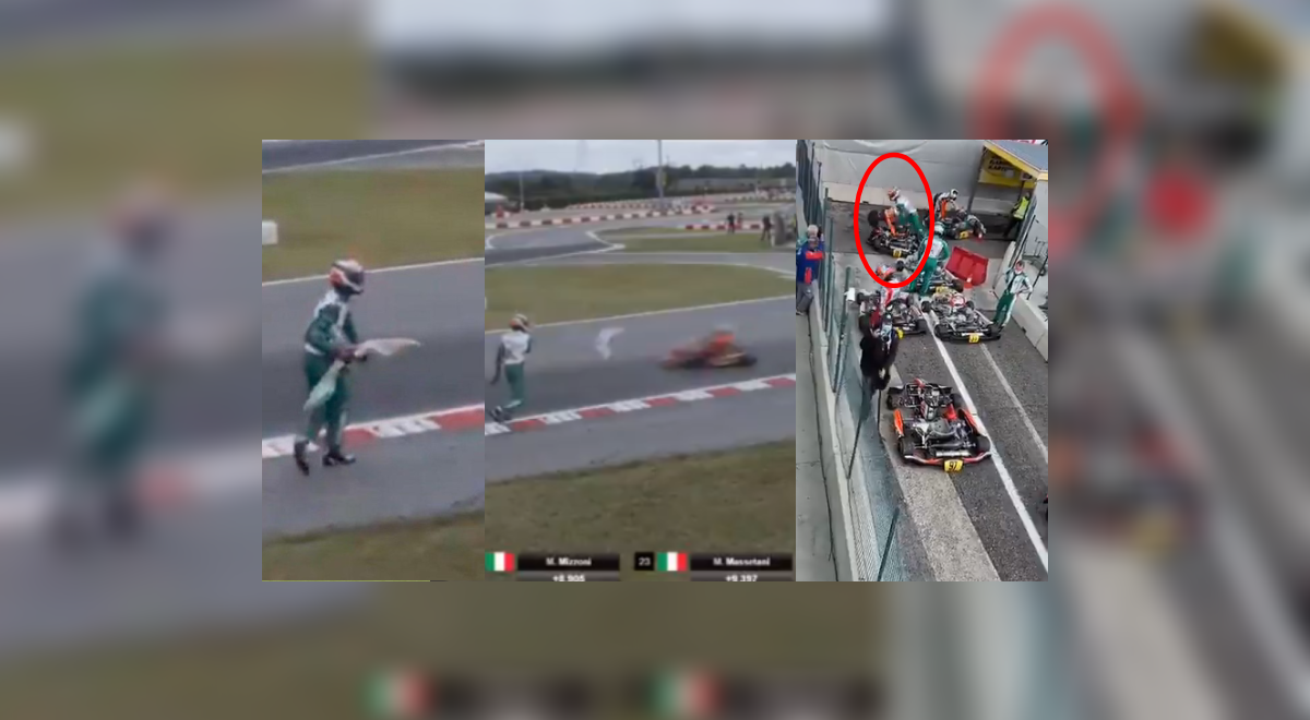 Piloto pierde los papeles en Mundial de Karting: Lanzó autoparte de ...