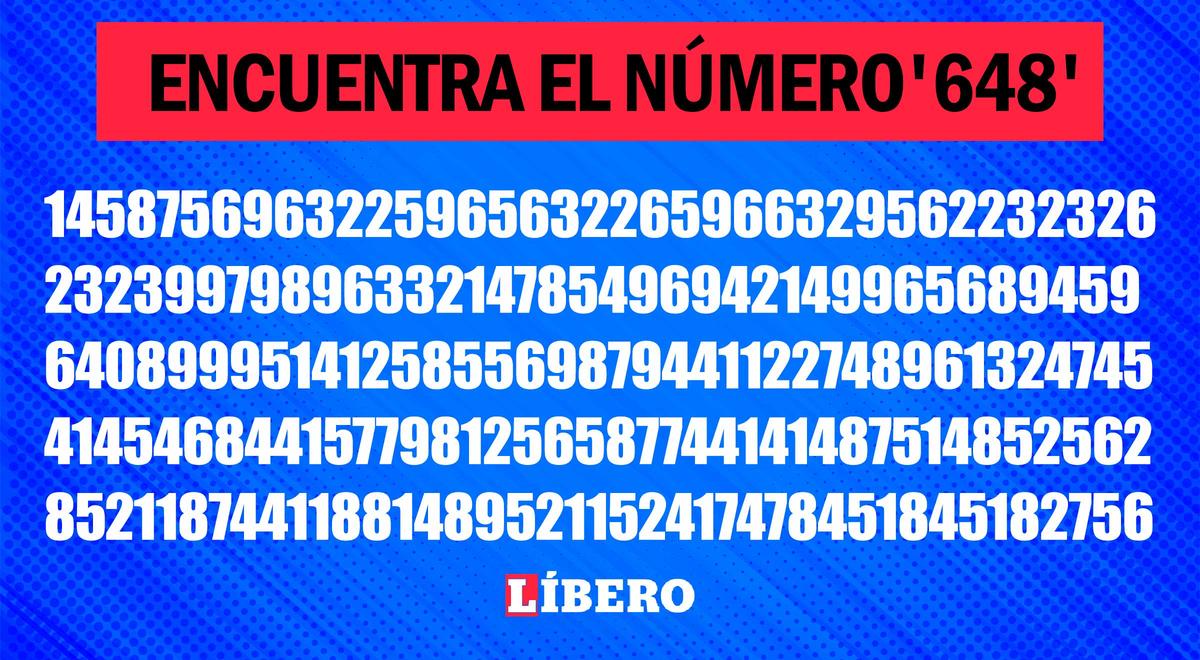 ¿Podrás encontrar el número '648'? Solo los más INTELIGENTES superaron ...