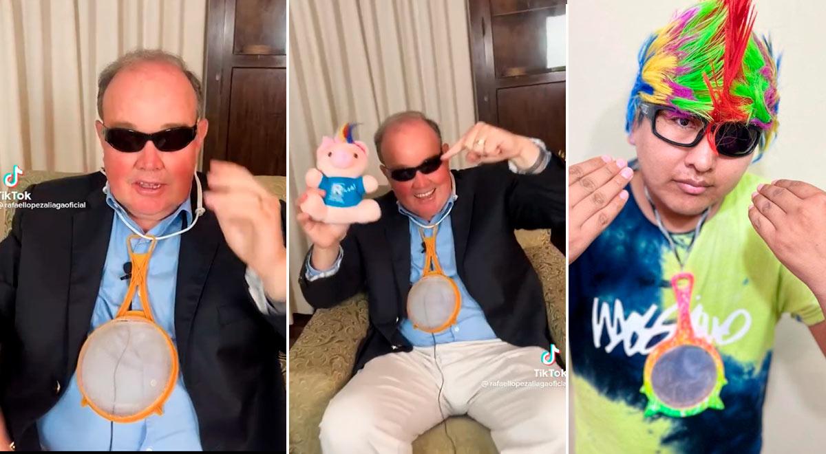 Rafael López Aliaga se pone un colador en el cuello y luce como Faraón ...