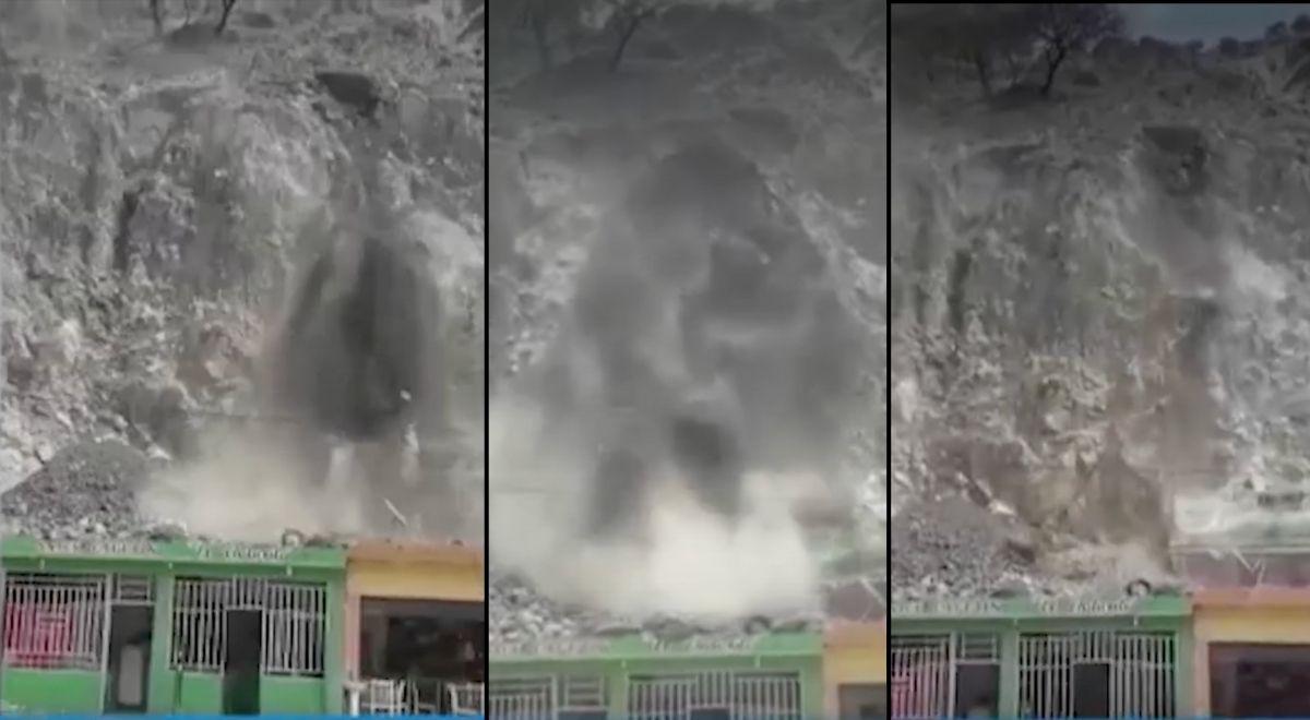 Captan momento exacto en que cerro se derrumba y destruye casas en ...