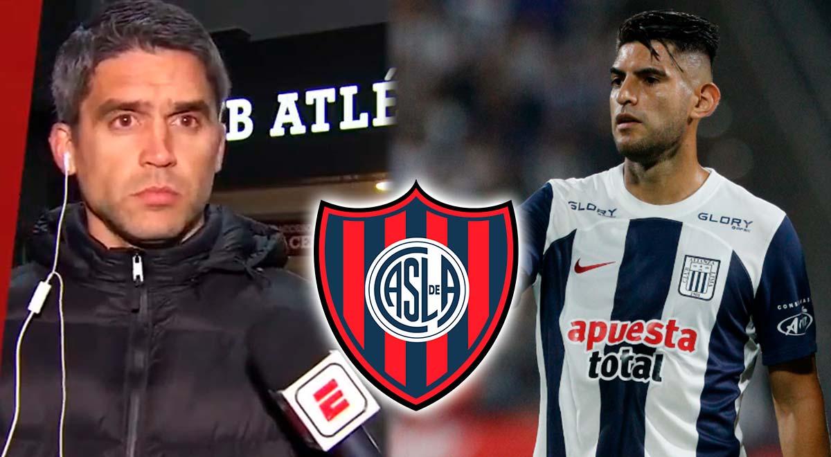 Alianza Lima Manager de San Lorenzo, Matías Caruzzo, confirmó el ...
